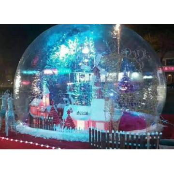 PVC Clear Giant Inflatable Show Ball , Inflatable Snow Globe For Christmas