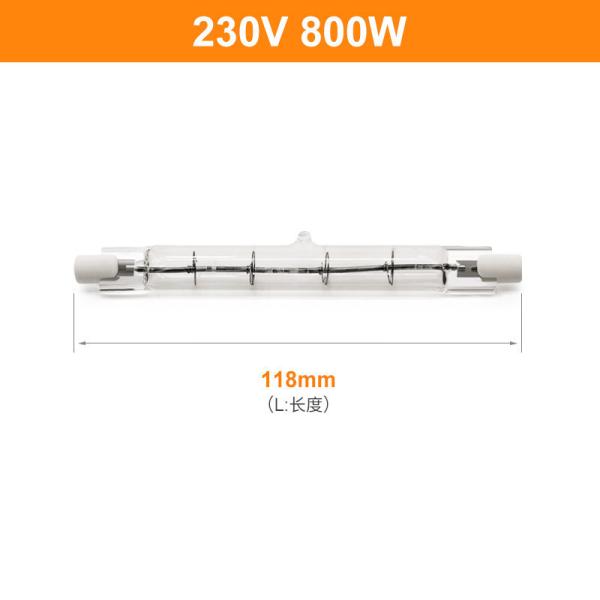 Quality Ir  Quartz Halogen Double Ended Bulb 118mm 230V 800W for sale