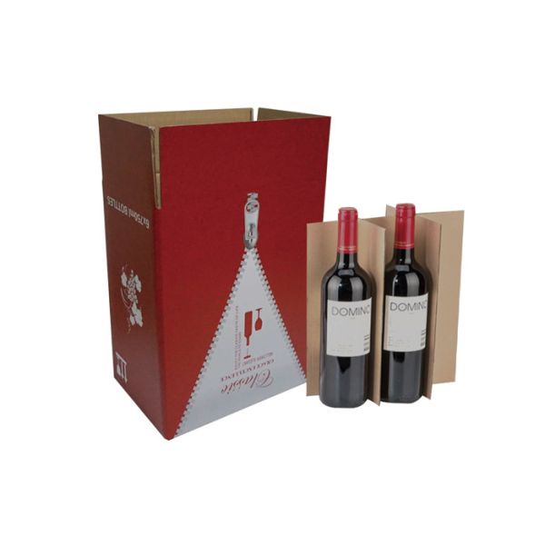 Quality Blue Sustainable Corrugated Wine Gift Boxes Matt Lamination OEM Service for sale