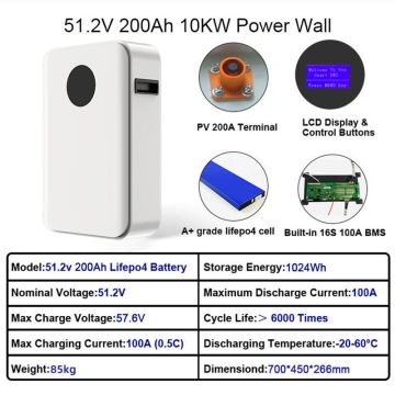 Quality ROSH Lifepo4 48v Battery Power Wall Battery ODM Custom Color for sale