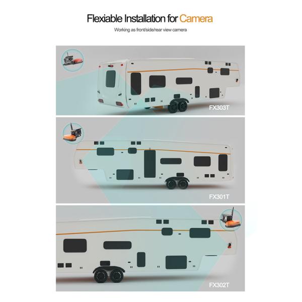 Quality HD Wireless Truck Rearview Camera Reversing Monitor 4 Channels for sale