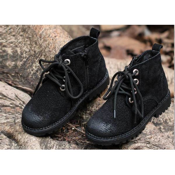 Quality Size 23-30 Winter Snow Boots Stylish Kids Boots Lace-Up Side Zipper for sale