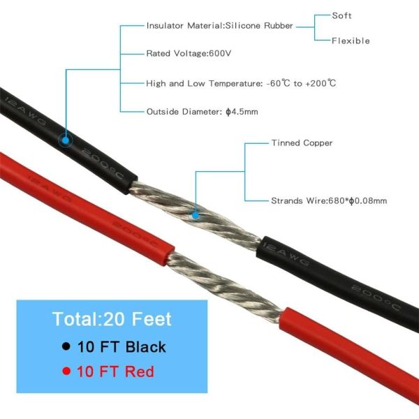 Quality Super Soft Flexible 12AWG Silicone Wire Rubber Insulation Tinned Copper Wire for sale