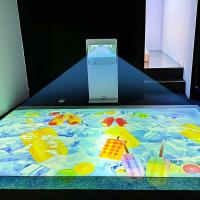 Quality 3300lm Mobile Interactive Floor Projector For Floor Projection for sale