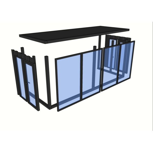 Quality Household Two Doors 20gp Prefab Shipping Container House for sale