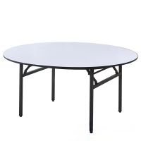 Quality OEM Round Plastic Folding Table MDF Folding Round Banquet Tables for sale