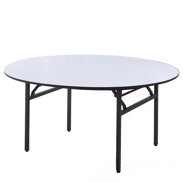 Quality OEM Round Plastic Folding Table MDF Folding Round Banquet Tables for sale