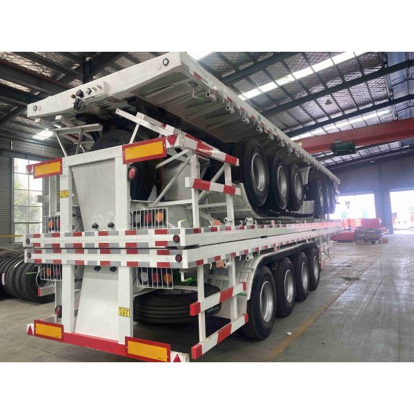 Quality 4-Axle Flatbed Semi-Trailer with Customizable Design and Durable Steel for sale