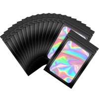 Quality Laser Holographic Zip Lock Bag Retail Plastic Packaging Zipper Mylar Bags for for sale