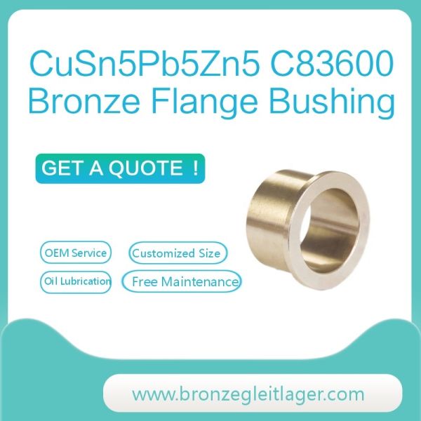 Quality CuSn5Pb5Zn5 C83600 Bronze Flange Bushing Graphite for sale