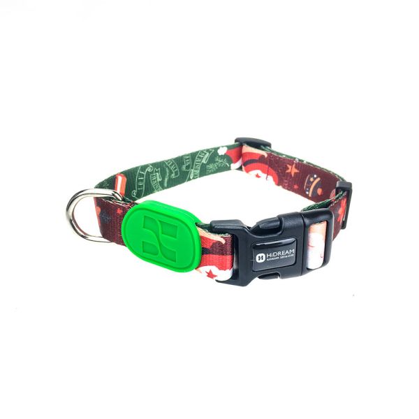 Quality Sublimation Christmas Santa Claus Dog Collar And Leash Set Puppy Training Collar for sale