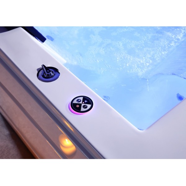 Quality Rectangle Bathtub With Double Waterfall For 2 Person for sale