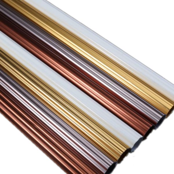 Quality European Style 24mm 28mm Gold Copper Pipe Curtain Rod for sale
