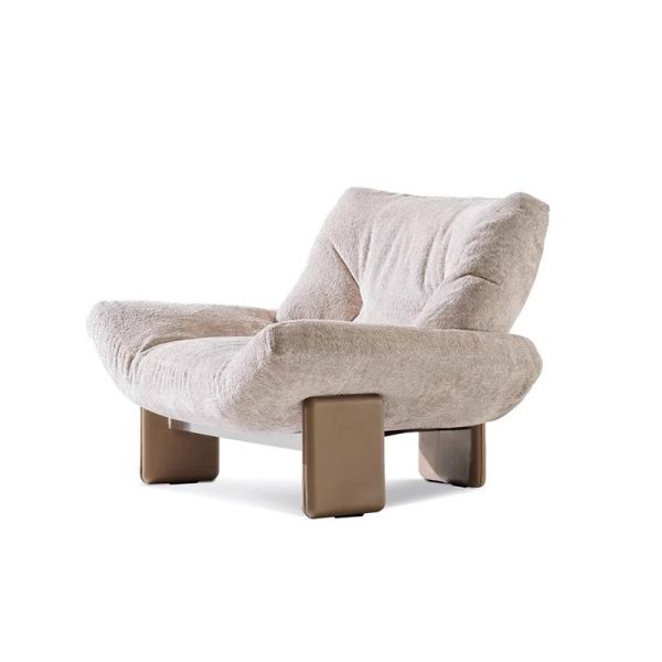 Quality Living Room  Single Sofa Chair Solid Wood  Designer Armchair High End for sale