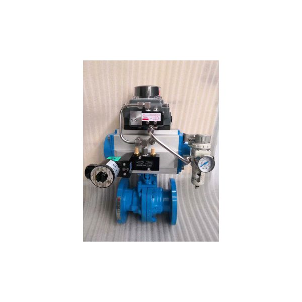 Quality Flow Control WCB Ball Valve Pneumatic Actuator Control Ball Valve for sale
