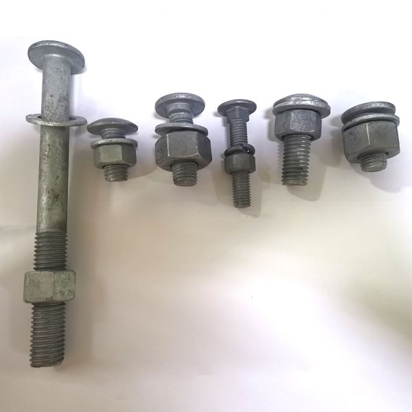 Quality Custom Round Head Bolts Electro Galvanized Guardrail Bolts for sale