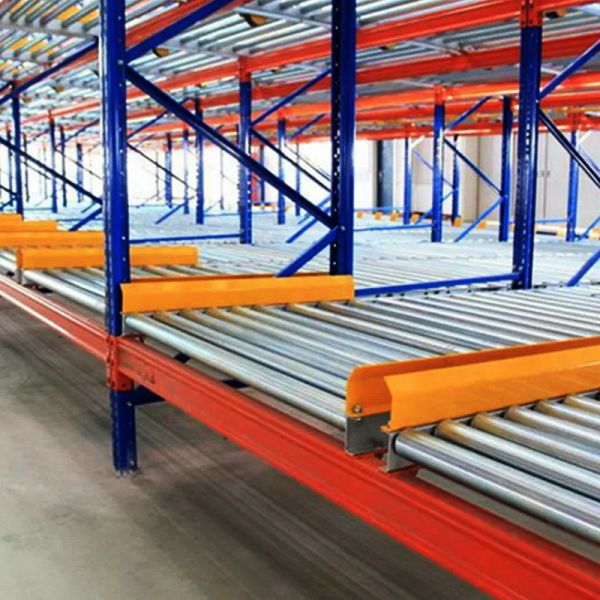 Quality B43 Warehouse Storage Gravity Pallet Racking System Carton Flow Roller Rack Live for sale