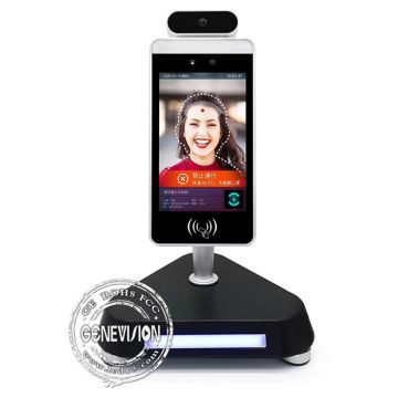 Quality 8" EU Health Code Scanner Facial Recognition Thermometer Body Temperature for sale