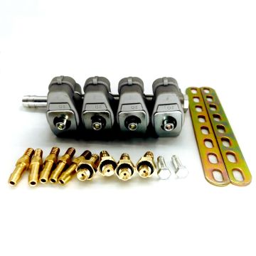 Quality High Performance 4 Cylinder Grey LPG CNG Injector Rail For Fuel Gas Injection for sale
