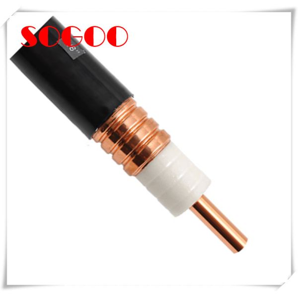 Quality Telecom Custom Rf Cables With Black PE Jacket , 1/2" Copper Rf Coaxial Cable for sale