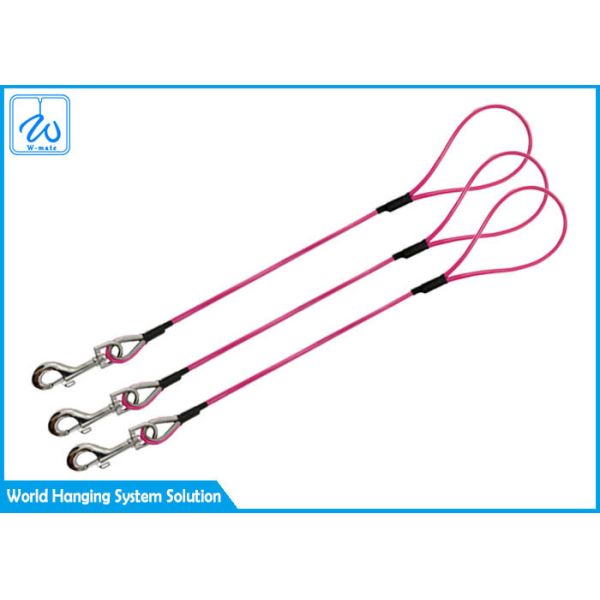 Quality Rust Resistant Pet Tie Out Cable , Safety Long Dog Tie Down Cable Vinyl Coated for sale