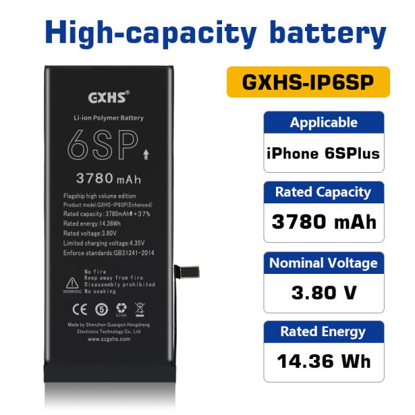 Quality High-Capacity 3780mAh iPhone 6SPlus Battery with OEM Customization - Replacement Lithium-Ion Battery for sale