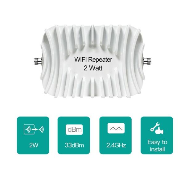 Quality Bi Directional Signal Amplification WIFI Repeater Amplifier 2.4GHz 2 Watt 33dBm for sale