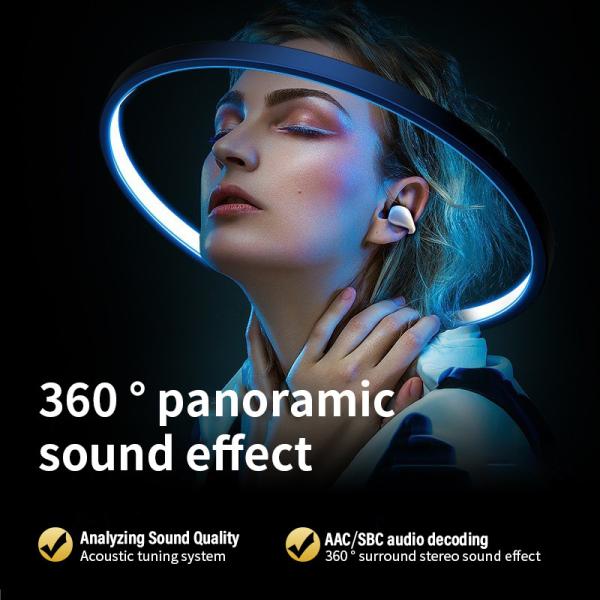 Quality AAC Codecs Bone Conduction Earphone Clip Earring Ear Hook Headsets for Sport and for sale