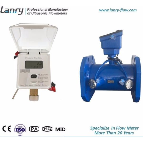 Quality Ultrasonic LCD Water Flow Meter Water Meter With Sensor for sale