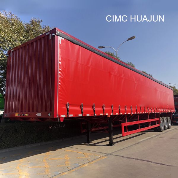 Quality Truck Mechanical Suspension 40ft Curtain Side Semi Trailer for Loading and for sale