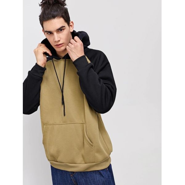 Quality Winter Wholesale Men Cut And Sew Hooded Sweatshirt for sale