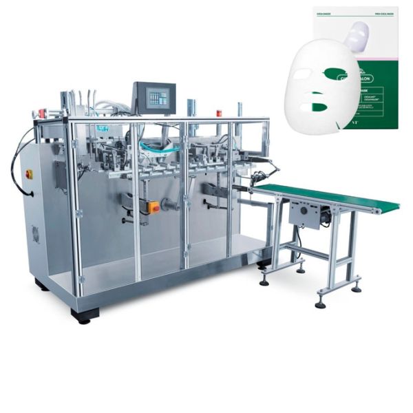 Quality 0.6Mpa 200mm 30bags/Min moisturizing and soothing mask packing machine for sale