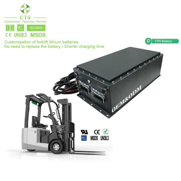Quality CTS Customize AGV forklift Battery 24V 48V 60V 72V 80V High Current lifepo4 lithium Battery with smart BMS for sale
