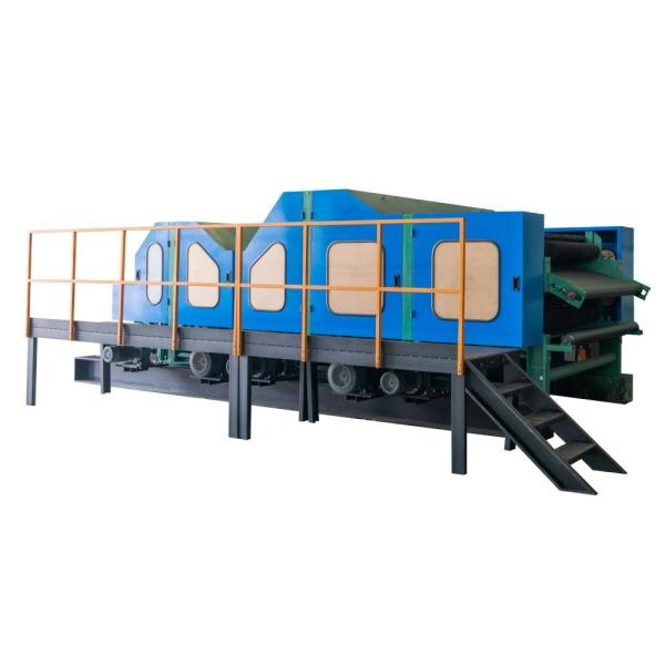 Quality Industrial Wool Nonwoven Carding Machine 400kg / H For Wool Felt Double Doffer for sale