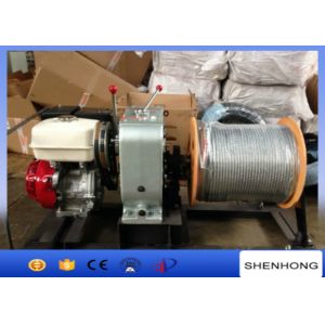 HONDA Gas Engine Wire Rope Capstan Hoist / Cable Pulling Winch For Line ...