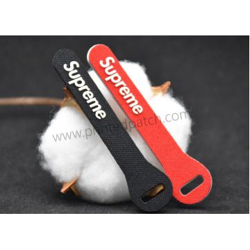 Quality OEKO-TEX 2mm Relief Screen Printed Patches 2D Twill Fabric Labels for sale