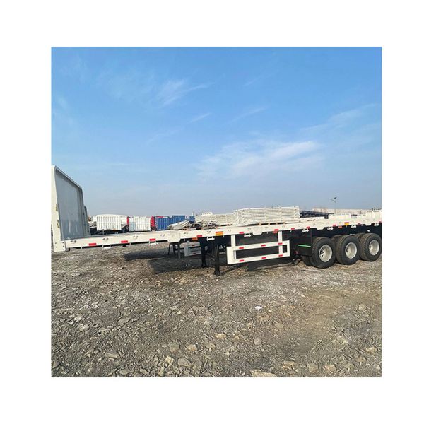Quality 60Ton Container Flatbed Semi Trailer High Speed For Transportation work for sale