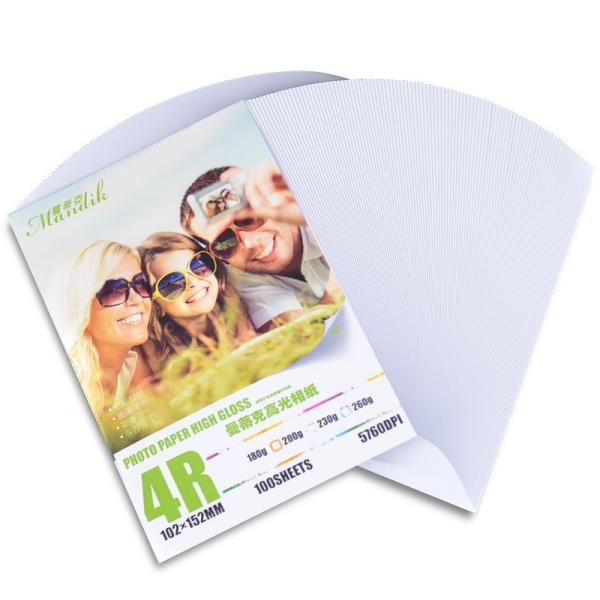 Quality One Side 100 Sheets 4R Neat Cutting Cast Coated Photo Paper for sale
