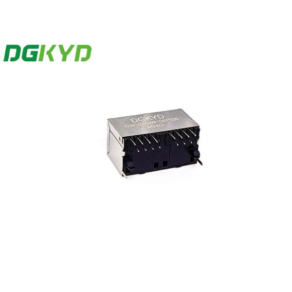 Quality Modular 180 Degree 1X2 Ethernet RJ45 Connector for sale
