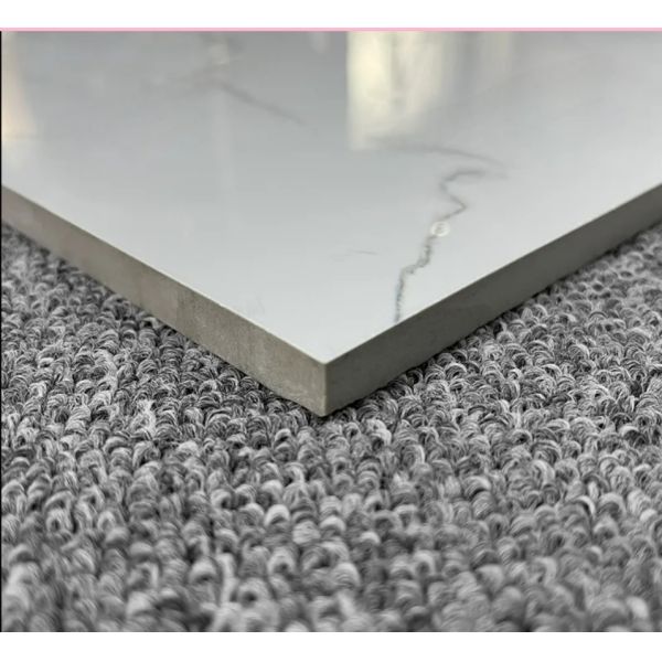 Quality Acid Resistant Antibacterial Light Grey Ceramic Tile For Wall And Floor Tiling for sale