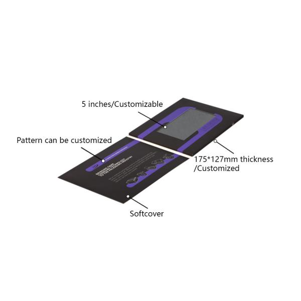 Quality 5 Inch TFT Screen Video Brochure Business Card 128MB Memory For Advertising for sale