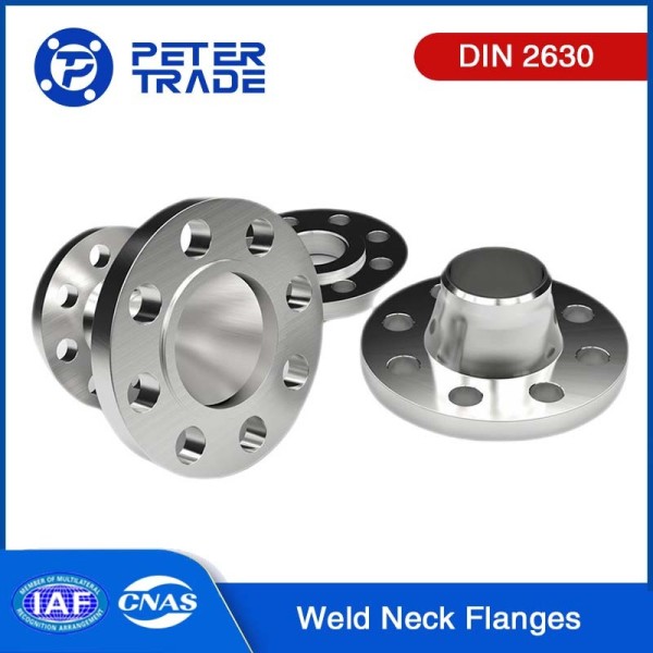 Quality DIN 2630 Carbon Steel /  Stainless Steel Straight Hub Welding Flanges WNRF PN2.5 for sale
