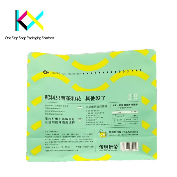Quality Customizable Spot UV Eco Friendly Tea Bag Packaging Use Side Zipper for sale