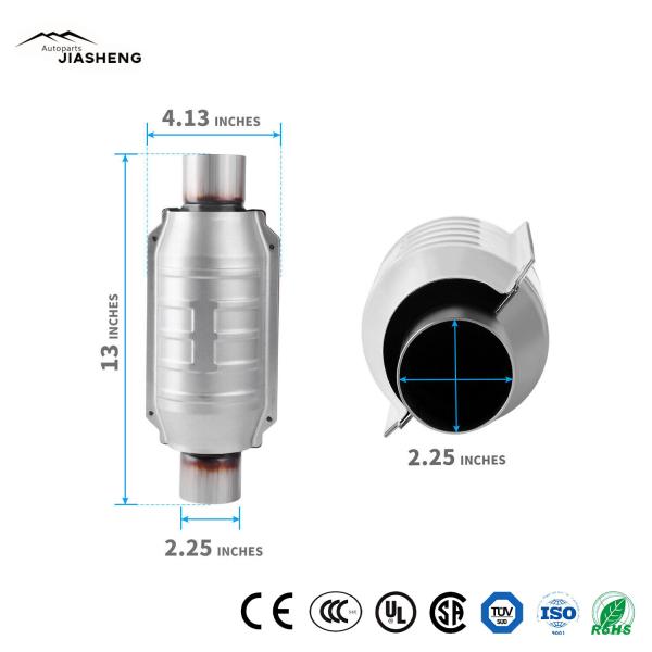 Quality Universal 2.25" Inlet/Outlet High Quality Stainless Steel Auto Catalytic for sale