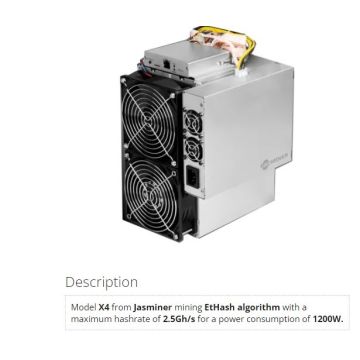 Quality 75db 1200W 2.5Gh/S Asic Miner Ethash Ethernet Interface for sale
