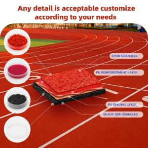 Quality Rubber Sandwich System Running Track With Excellent Weather Resistance for sale