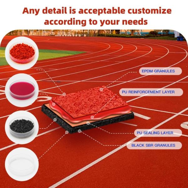 Quality Rubber Sandwich System Running Track With Excellent Weather Resistance for sale