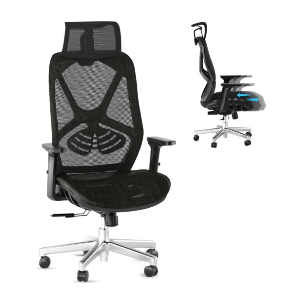 Quality 3 Gas Lift Ergonomic High Back Office Chair with Dynamic Seat Design Style Modern for sale