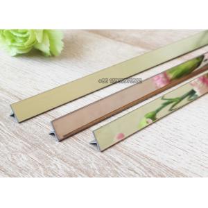 Quality Bright Mirror Stainless Steel Tile Trim 10mm , SUS304 T Profile Patti for sale