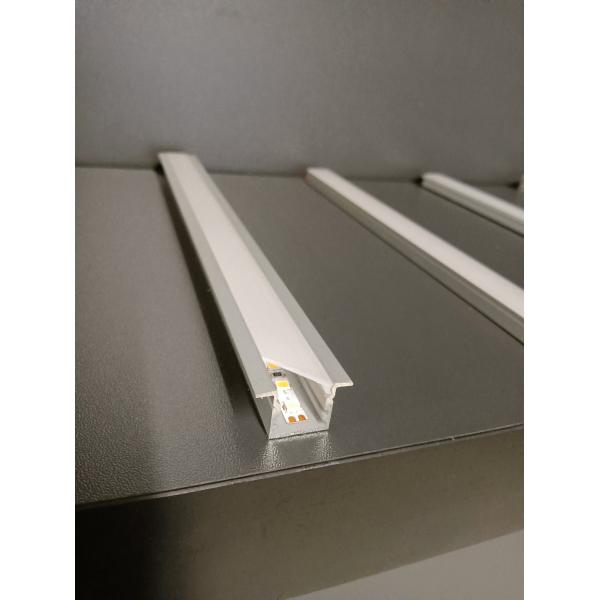 Quality Temper Extrusion 6063 T5 Led Strip Recessed Channel Sandblasting for sale